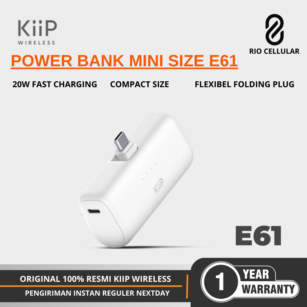 Jual KiiP Power Bank 20W Type C / Ligthning 5000Mah PD fast Charging ...
