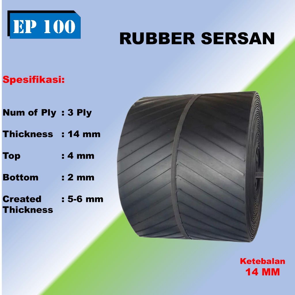 Jual Karet Conveyor Belt Sersan 3 Ply EP 100 (Belt Conveyor Chevron 3 ...