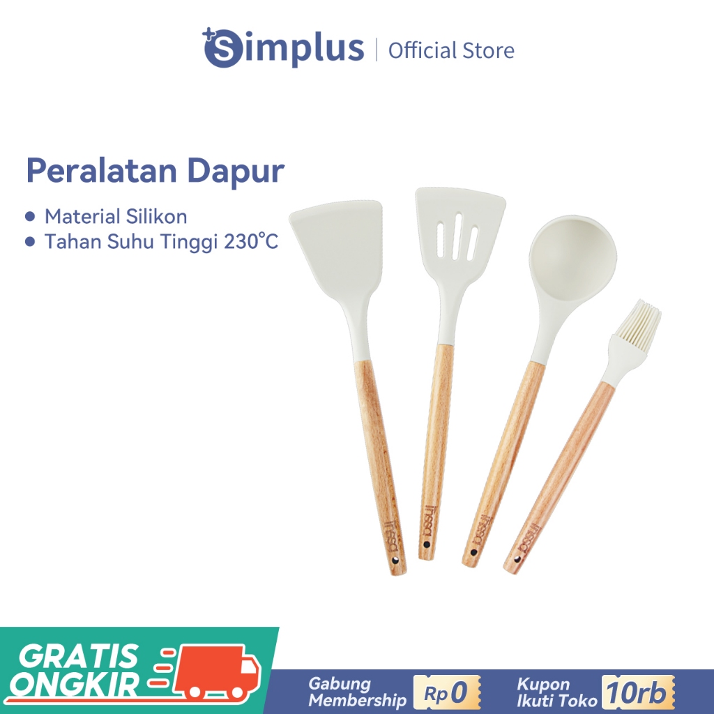 Jual Simplus Alat Masak Spatula Sutil Silikon Food Grade Tahan Panas ...