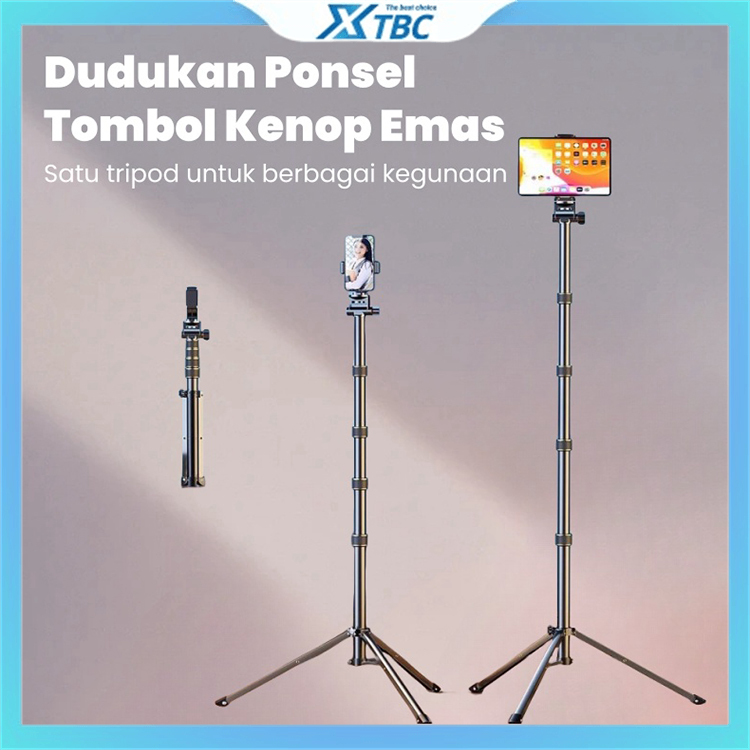 Jual XTBC Tripod 210 CM Besi Plus Mini ball head Holder Tripod Hp Ring Light 2 Meter Live ...