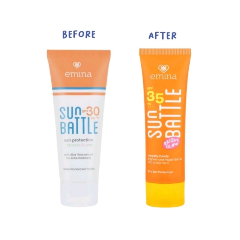 Jual Emina Sun Battle Sunscreen SPF 35 50 ml | Emina Sun Battle SPF 35 ...