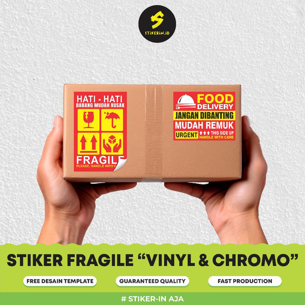 Jual STIKER FRAGILE BARANG / MAKANAN | STIKER LABEL FRAGILE | Shopee ...