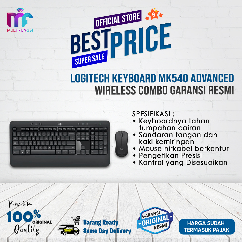 Jual Logitech Keyboard MK540 Advanced Wireless Combo MK 540 Garansi ...