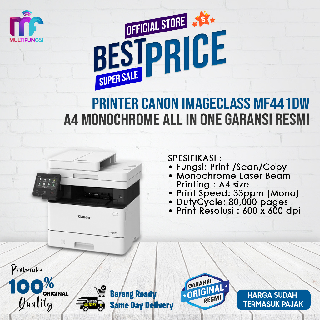 Jual Printer Canon ImageClass MF441dw A4 Monochrome All In One Garansi ...