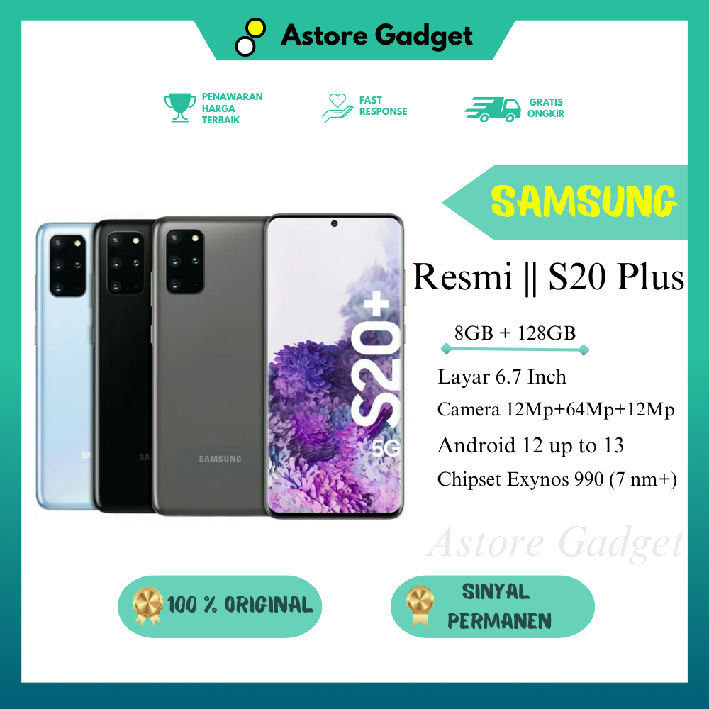 Jual SAMSUNG GALAXY S20 PLUS DUAL SIM 128GB - RAM 8GB - Original ...