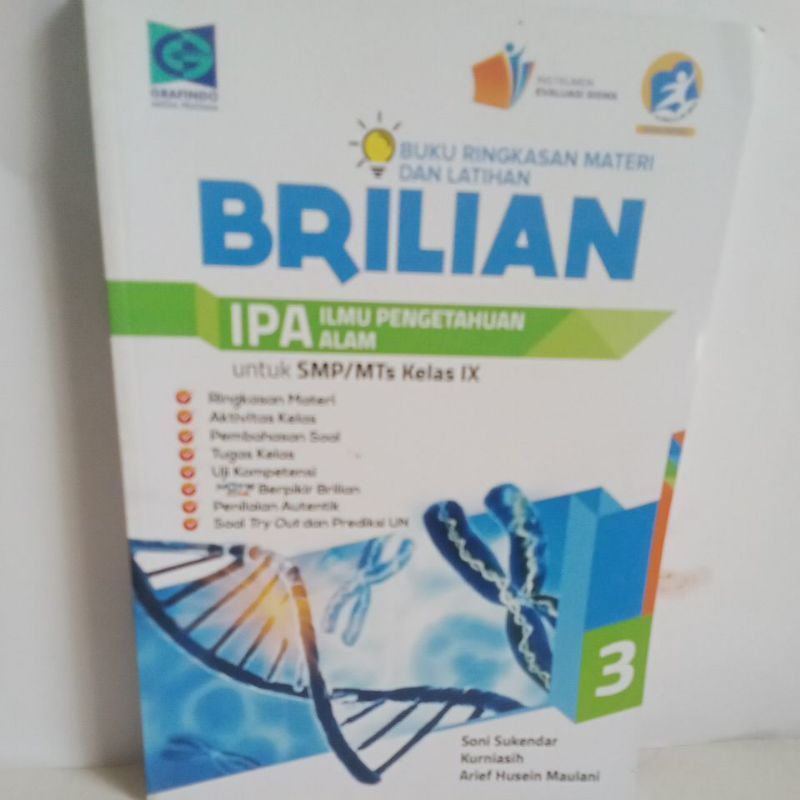 Jual buku ringkasan materi dan latihan berlian IPA Ilmu Pengetahuan Alam untuk smp-mts kelas 9 ...