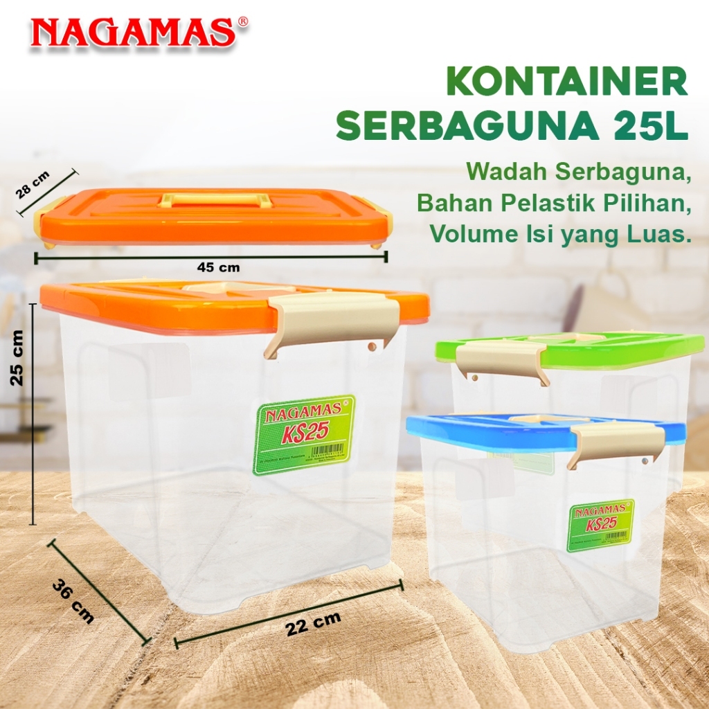 Jual Box Container KS 25 Liter NAGA MAS / Kontainer Industri Plastik KS ...