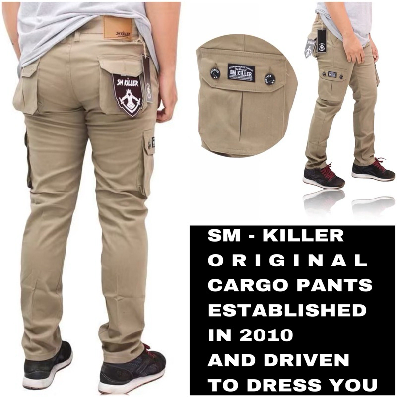Jual 805 DENIM - Big Size Cargo Panjang Pria Melar / Cargo Jumbo Pria ...