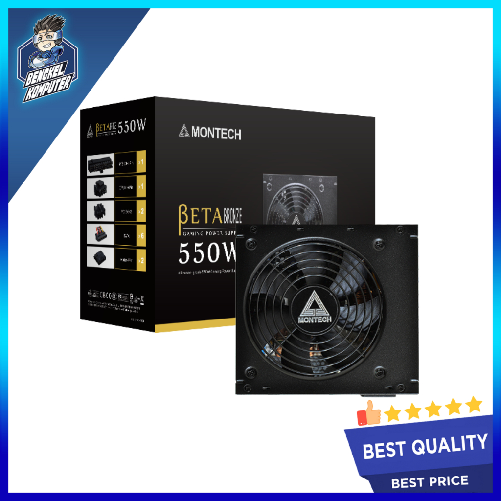Jual POWER SUPPLY MONTECH BETA 550 WATT 80+ BRONZE FLAT CABLE | Shopee ...