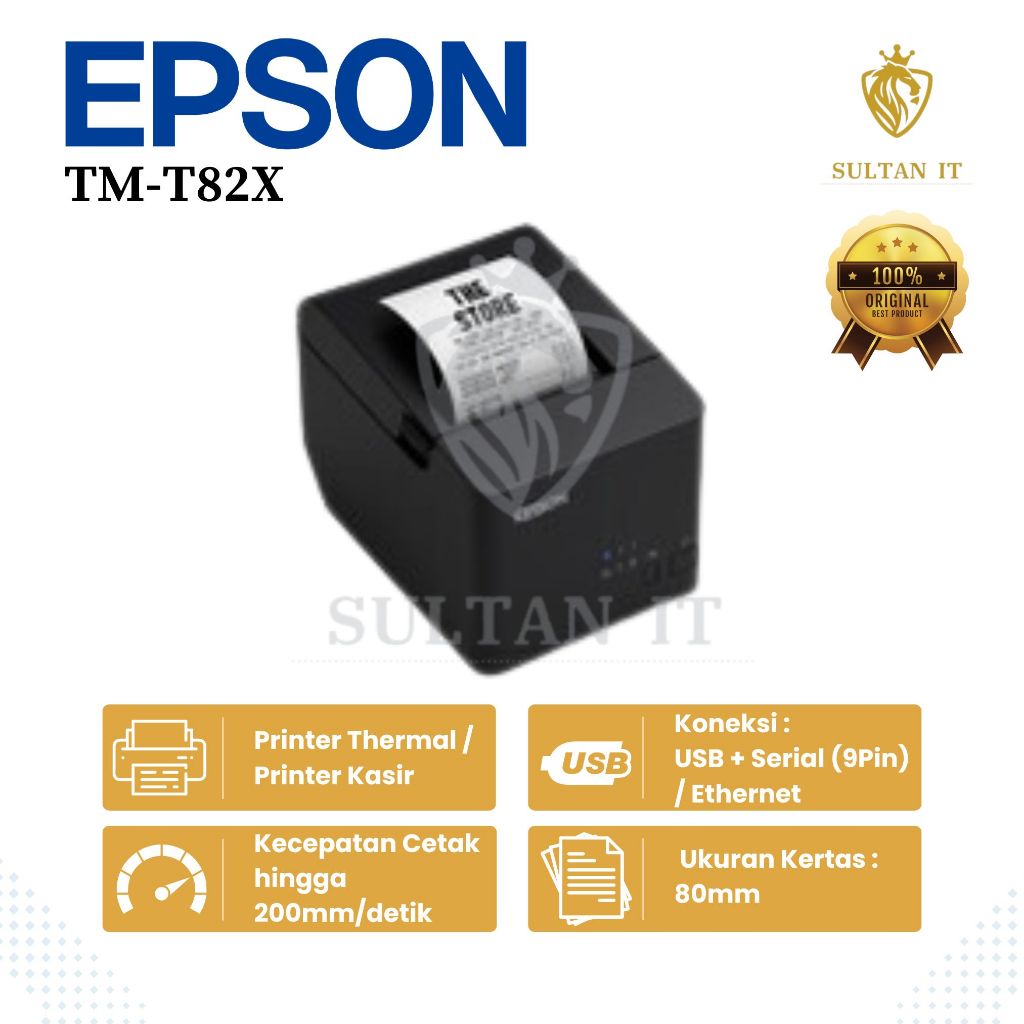 Jual Printer Epson TM-T82X USB / Printer Kasir Thermal LAN Ethernet ...