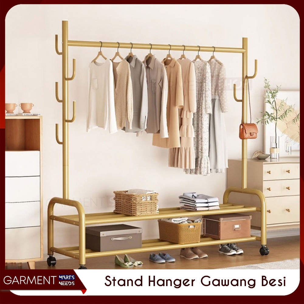 Jual Stand Hanger Display Butik Baju Gantung Besi Hanger Jemuran ...