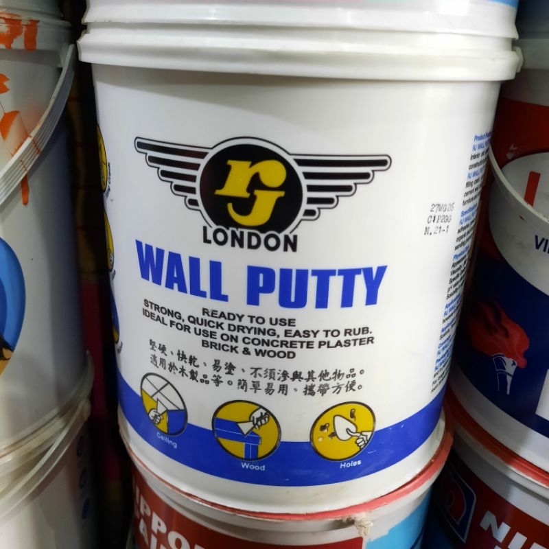 Jual Dempul RJ London Wall Putty 5kg / Plamir Jadi | Shopee Indonesia