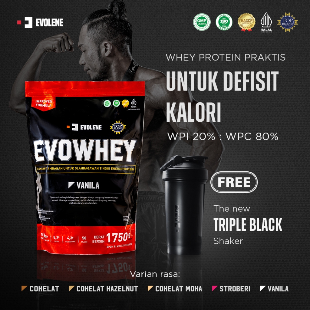 Jual evolene evowhey 50serving - suplemen fitness - whey protein ...