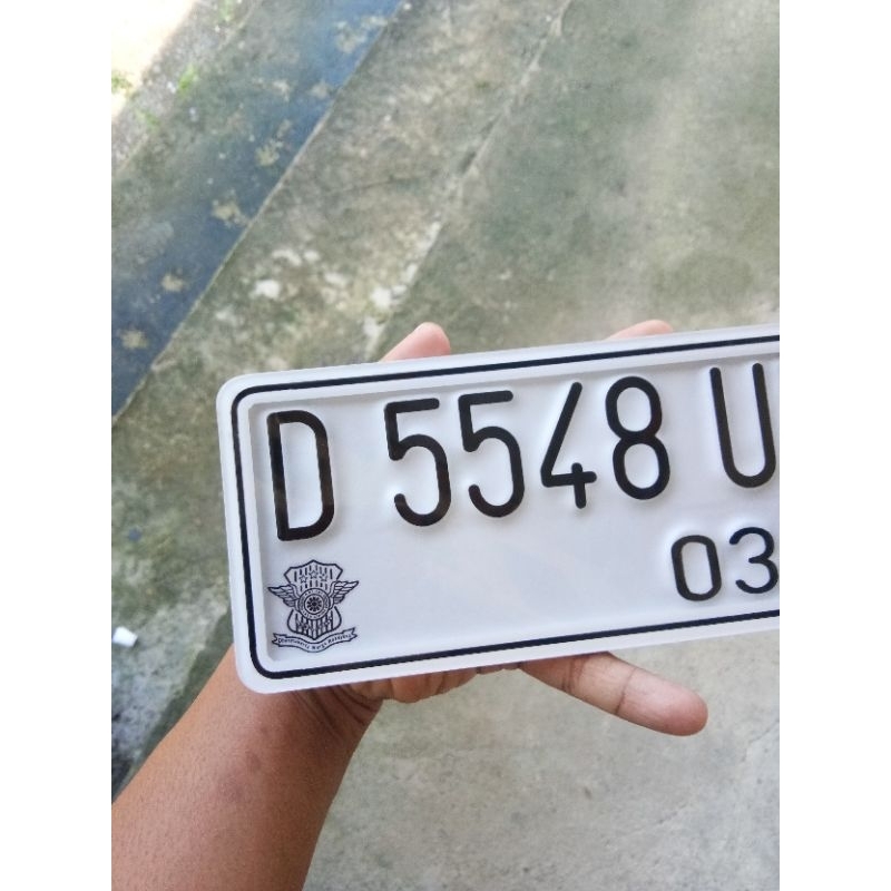 Jual Plat Nomor Standart Model variasi Dll Warna putih | Shopee Indonesia