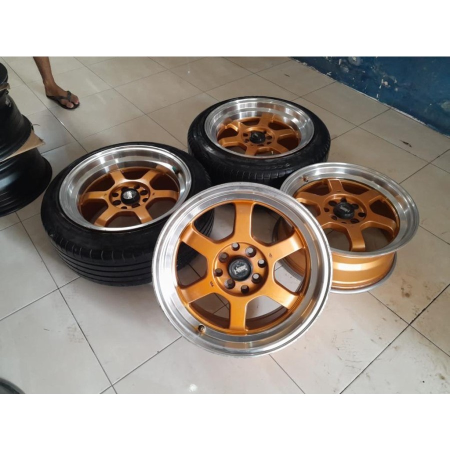 Jual Velg Seken Racing HSR CELONG R15 Lebar 7/8 Lobang 8x100/114,3 + Ban 2pcs | Shopee Indonesia