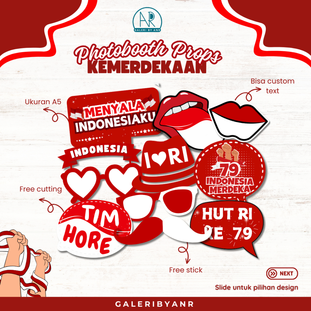 Jual D70 Photobooth Props Acc Kemerdekaan Dirgahayu indonesia 17 ...