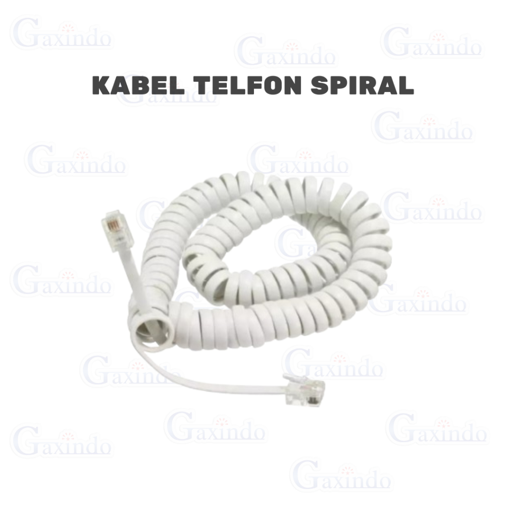 Jual KABEL TELPON SPIRAL 5 METER K541 KABEL TELEPON RUMAH KANTOR ...