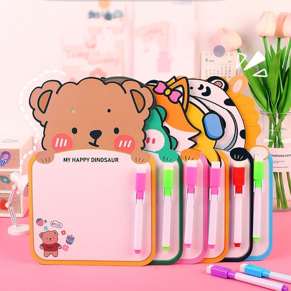 Jual Papan Tulis Mini Anak Karakter Lucu / Papan Tulis Anak Free Spidol ...