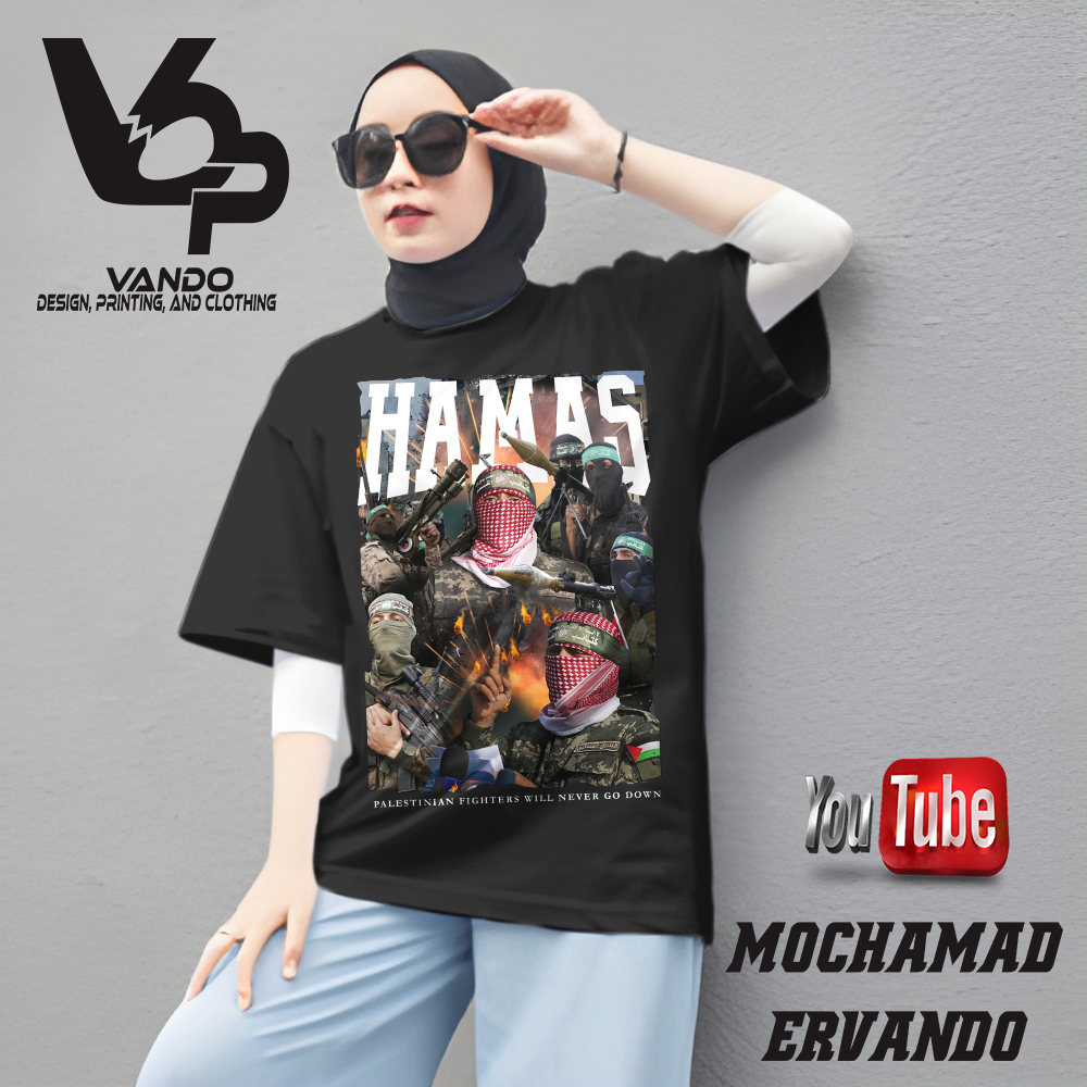 Jual KAOS PEJUANG PALESTINE ABU UBAIDAH HAMAS TERBARU / BAJU KAOS SAVE ...