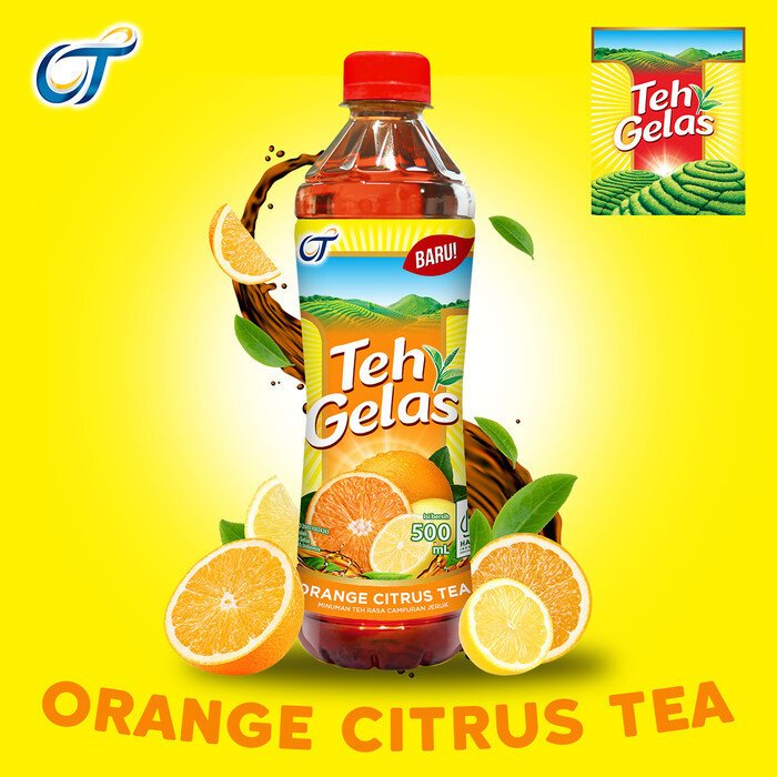 Jual TEH GELAS BOTOL Alami ORANGE CITRUS TEA 500ml TEH BOTOL | Shopee ...