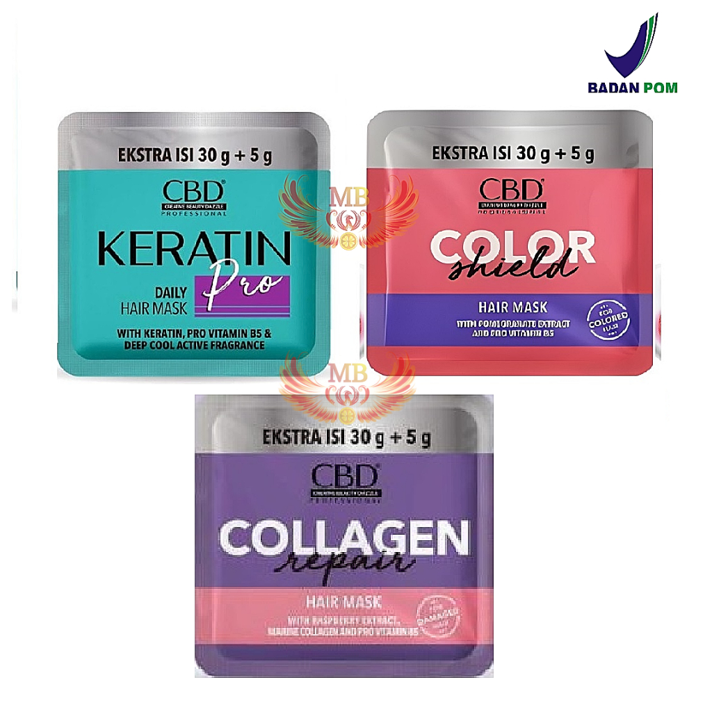Jual CBD Hair Mask Pro Keratin / Color Shield / Collagen Repair / Bio ...
