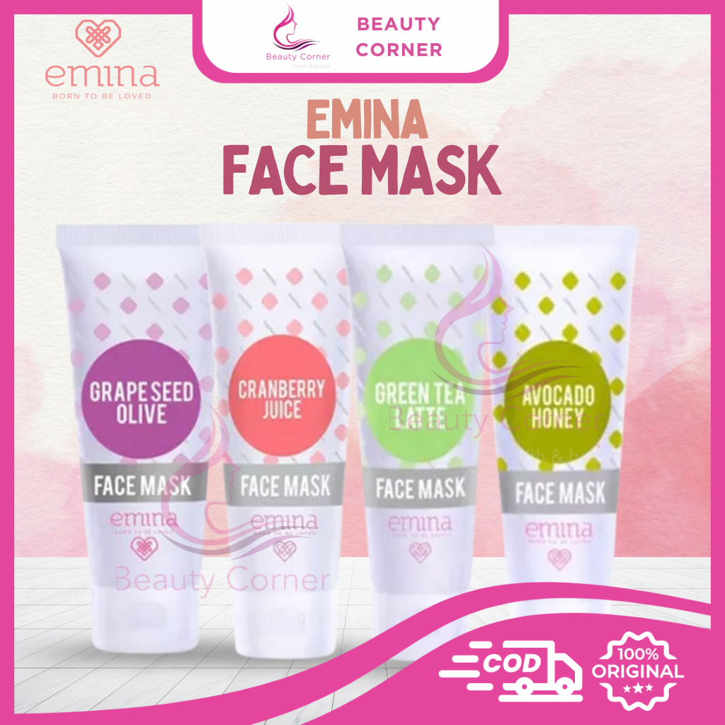 Jual Emina Face Mask 60ml [Greentea Latte, Grapeseed Olive, Avocado ...