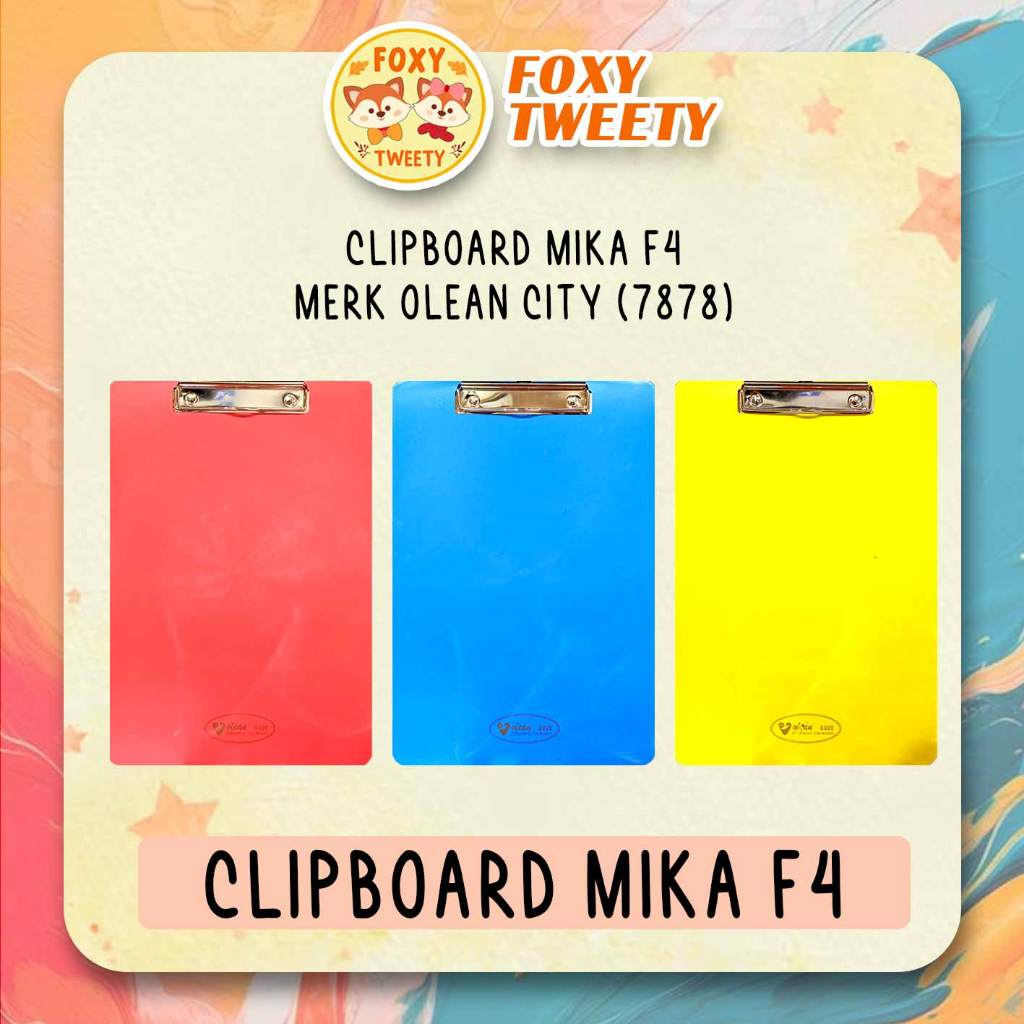 Jual Clipboard Mika F4 Merk Olean City/Papan Dada Mika - 7878 | Shopee ...