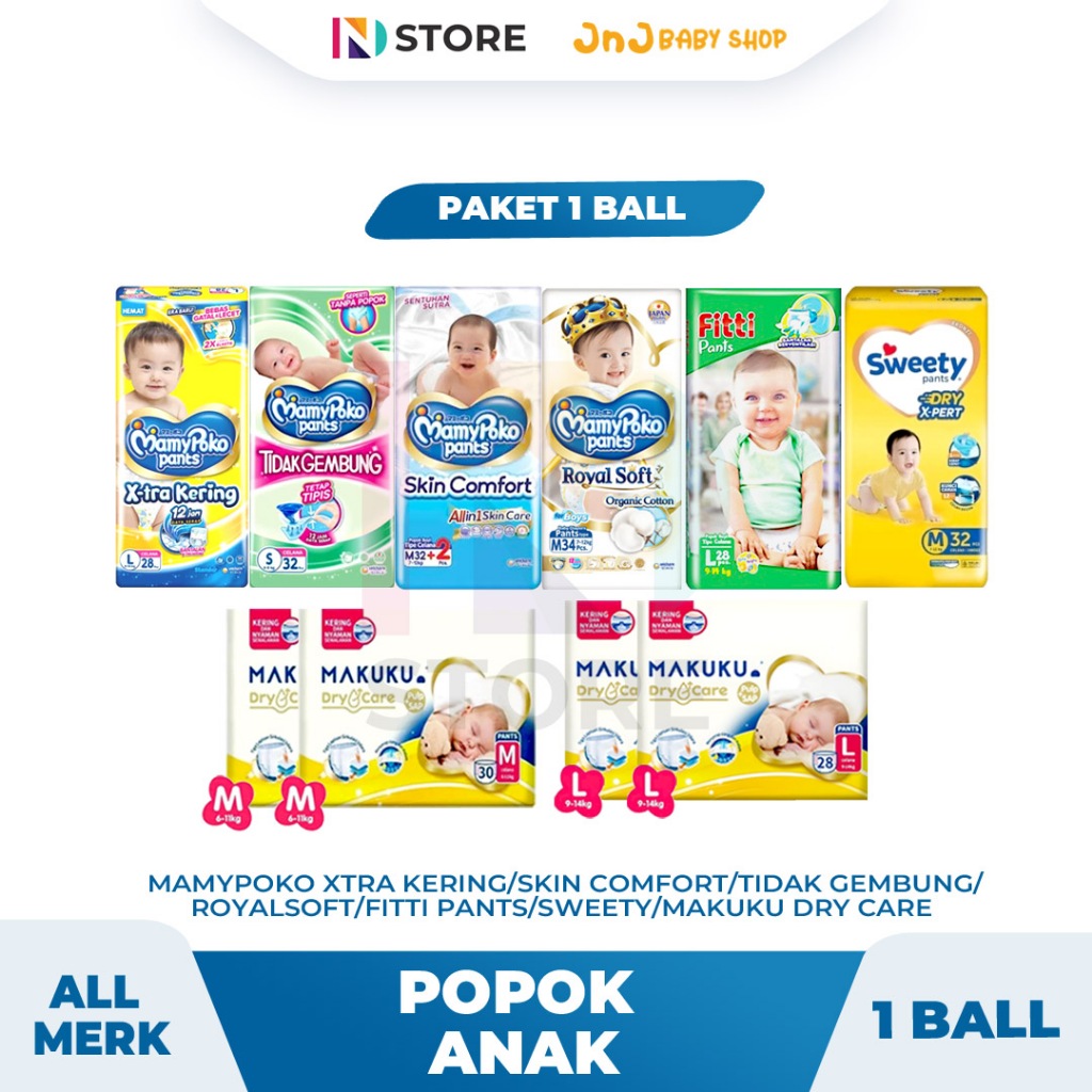 Jual MAMYPOKO POPOK BAYI ALL MERK PAKET 1 BALL | Shopee Indonesia