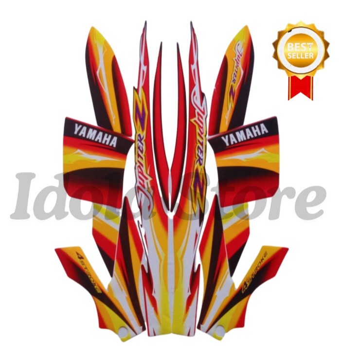 Jual Stiker Striping Standar Yamaha Jupiter Z 2004 Kuning Merah List ...