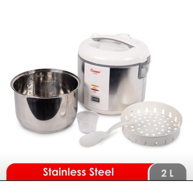 Jual Magicom Rice cooker stainless 2 lt Cosmos | Shopee Indonesia