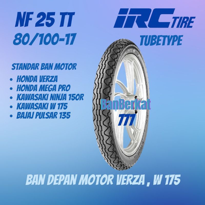 Jual Ban Depan Motor Honda Verza Megapro IRC NF 25 80 100 Ring17 ...