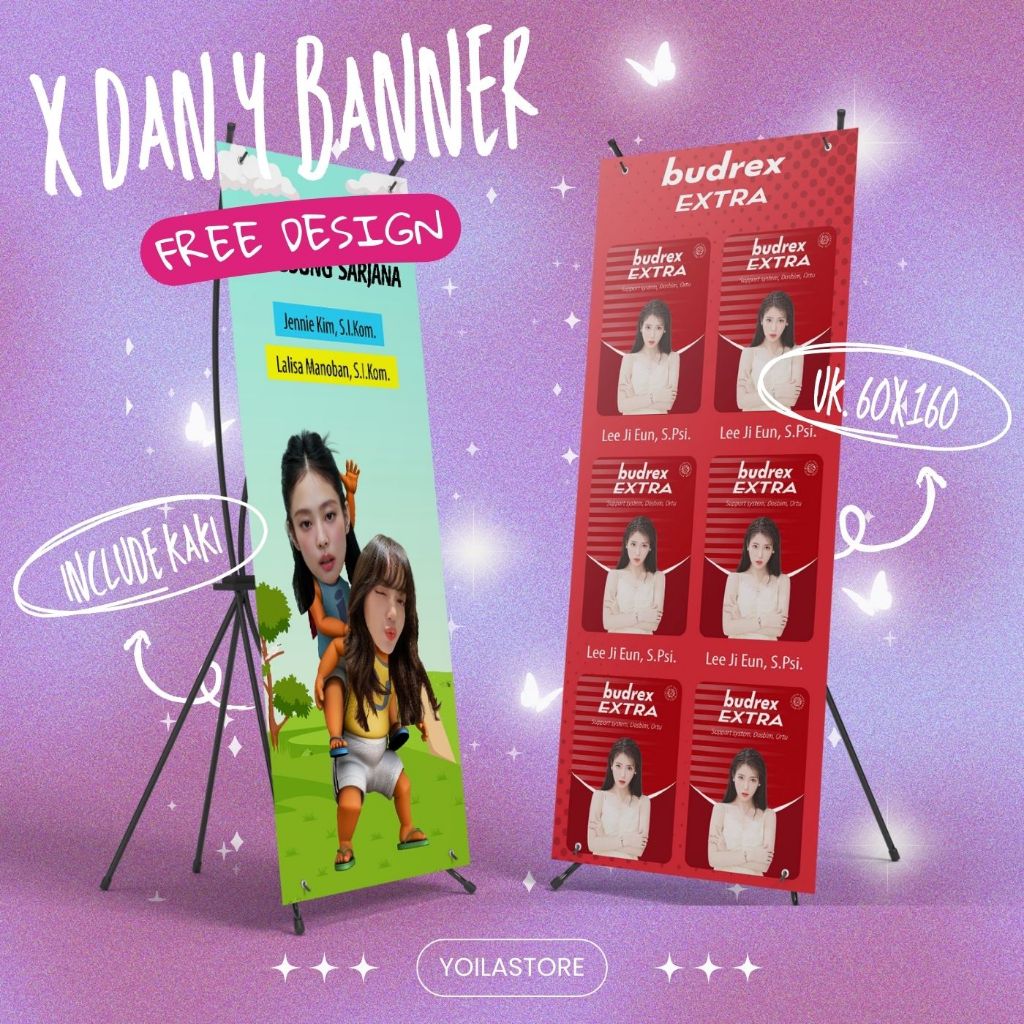 Jual [FREE Design dan Tiang] Cetak X dan Y Banner | Custom | Wisuda ...