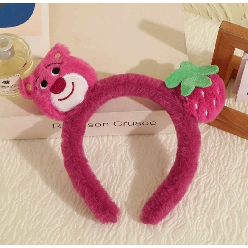 Jual Bando lotso pink strawberry bando anak karakter lucu beruang ...