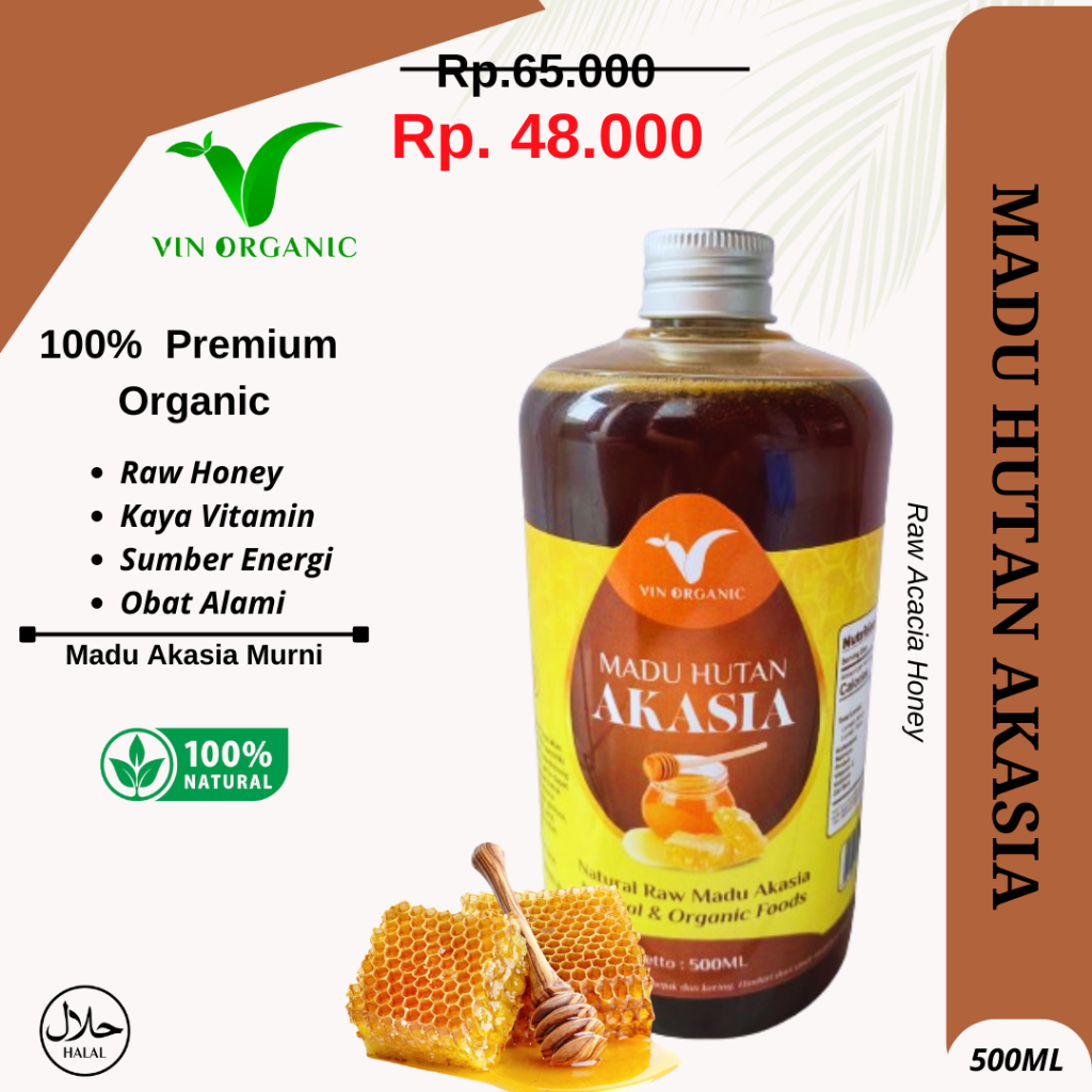 Jual VIN MADU HUTAN AKASIA MURNI 100% RAW HONEY ACACIA | MADU MURNI ...