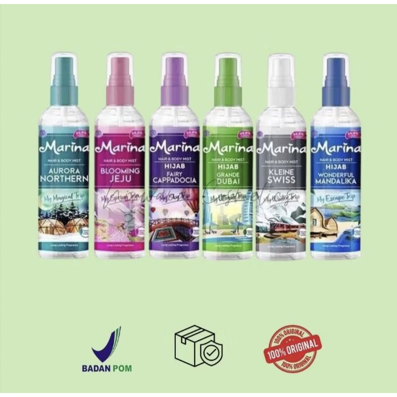 Jual Marina Hair & Body Mist Colnge 100ml | Shopee Indonesia