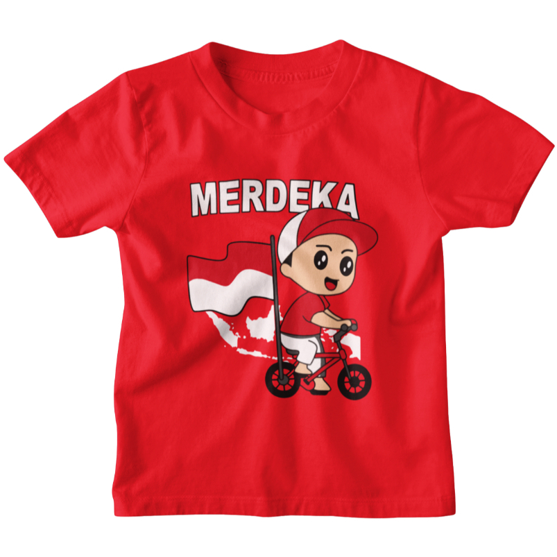 Jual Kaos anak HUT RI DIRGAHAYU INDONESIA KE 79 17 AGUSTUS 2024 depan belakang motif MERDEKA ...