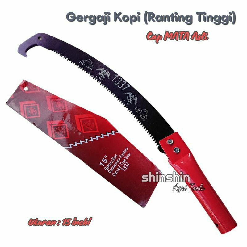 Jual Gergaji Kopi Cap Mata Asli/ Gergaji Pruning/ Gergaji Ranting Tinggi/ GRATIS 100++ BENIH ...