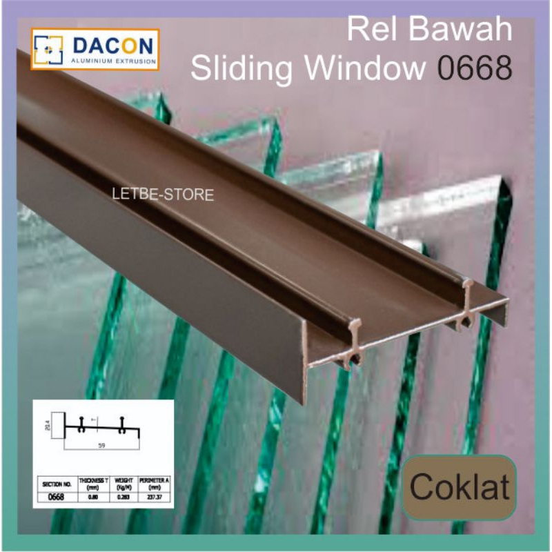 Jual 0668 Rel Bawah Jendela Geser Sliding Window | Shopee Indonesia