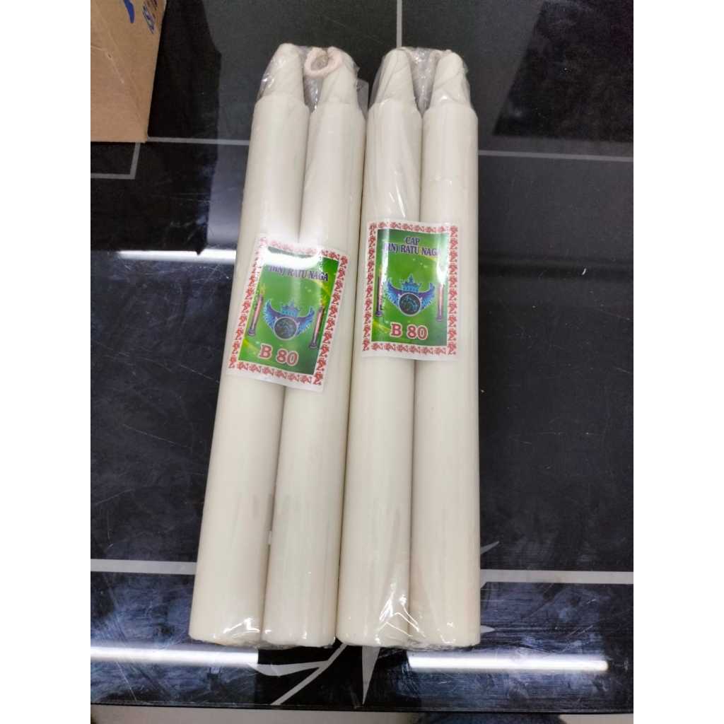 Jual Lilin Putih Cap RN (Ratu Naga) B80 isi 12 Pasang Produk original ...