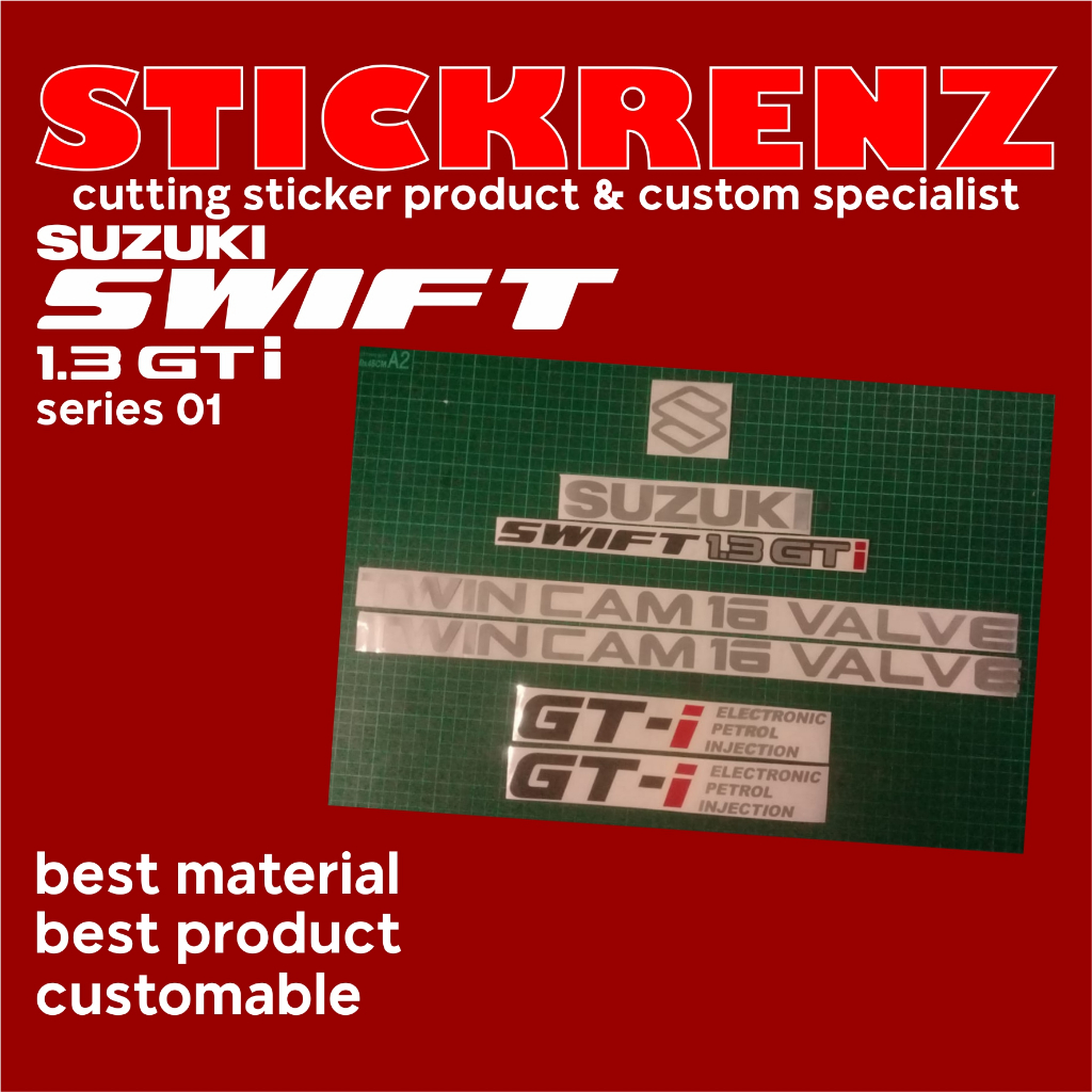 Jual Cutting Sticker Stiker Body Mobil Suzuki Swift 1.3GTi 01 Custom ...