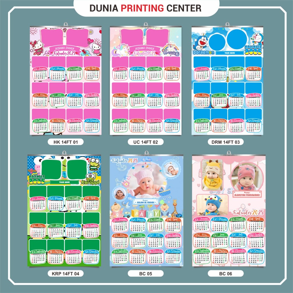 Jual Kalender 2025 Custom Foto, Pakai Foto sendiri + Nama kamu, Klep ...