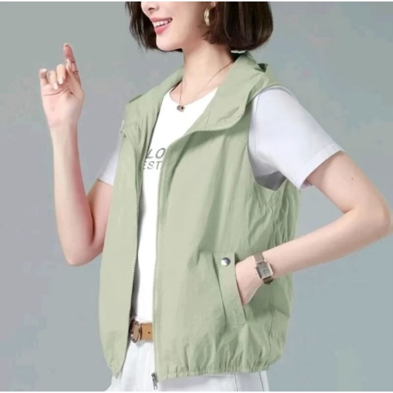 Jual rompi hoodie wanita/rompi harian/rompi santai | Shopee Indonesia