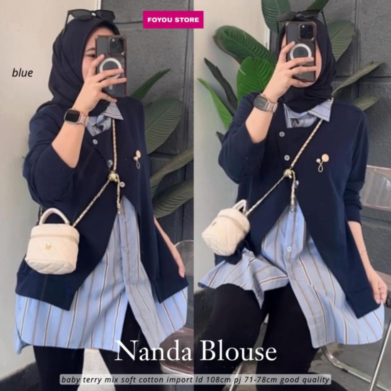 Jual nanda + charliza + nami + alexa blouse | Shopee Indonesia