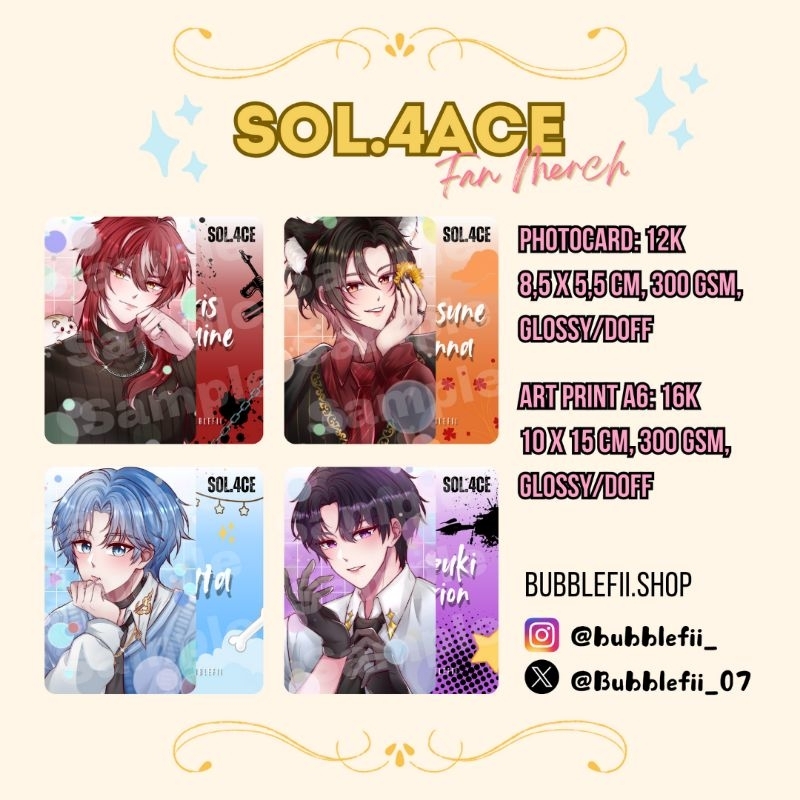 Jual [READY STOCK] SOL.4CE Photocard & Artprint, Art by Bubblefii [Fan ...