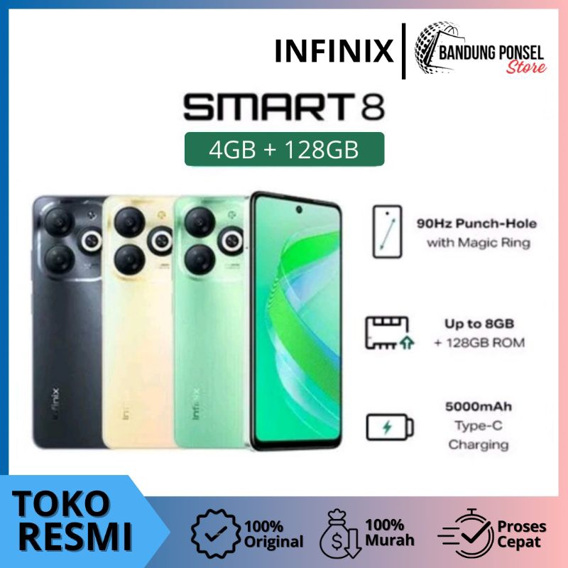 Jual Infinik Smart 8 4+4/128 Gb, 90Hz Punch-Hole Screen, 5000mAh ...