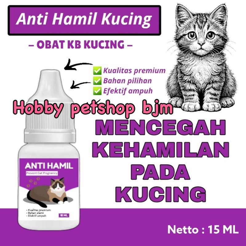 Jual obat Anti hamil kucing 15ml - kb kucing | Shopee Indonesia