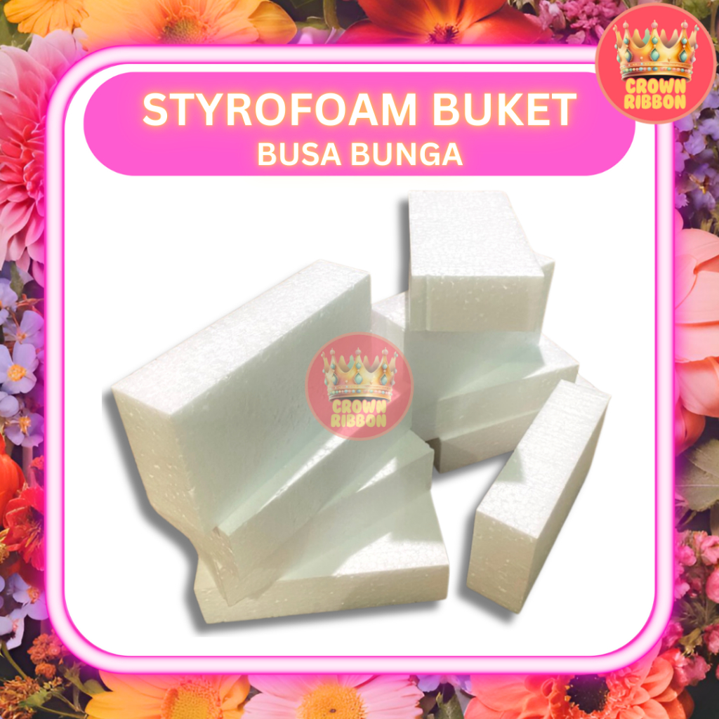 Jual Busa Buket Bunga Putih / Floral Foam Styrofoam | Shopee Indonesia