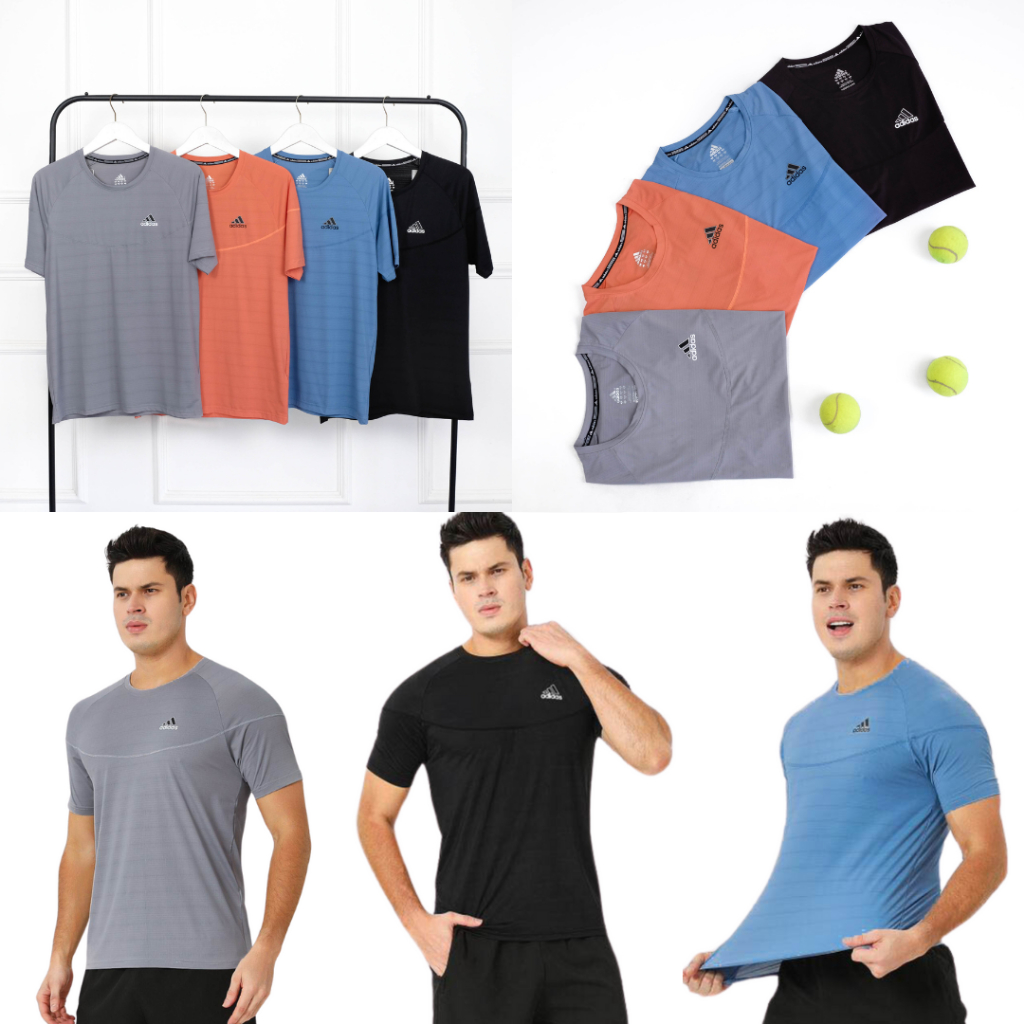 Jual Kaos Olahraga ADS Clima Dry Fit Pria Baju Olahraga Fitness Gym ...