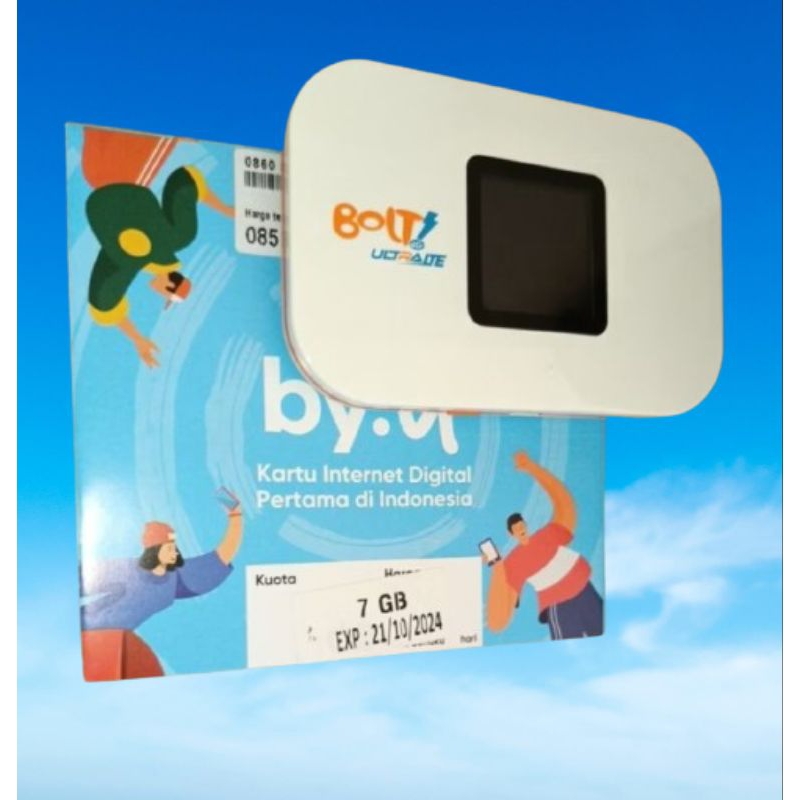 Jual MODEM BOLT JARINGAN 4 G Plus batrai + kartu BYU 7GB | Shopee Indonesia