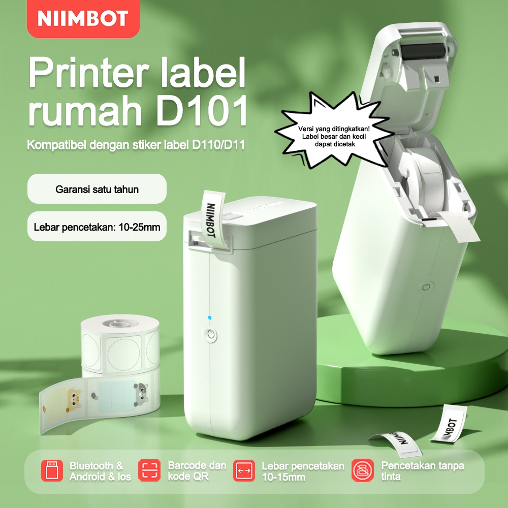 Jual NIIMBOT D101 Label Printer dengan, Mesin Pembuat Label Pintar ...
